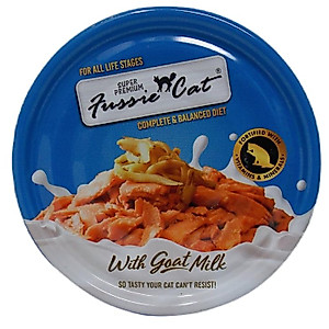 Fussie Cat Food Tuna Formula - in Goat Milk Gravy - 3 Flavor 6 Can Sampler Variety - (2) Each: Anchovies, Chicken, Salmon (2.47 Ounces) - Plus Catnip Toy and Fun Facts Booklet Bundle