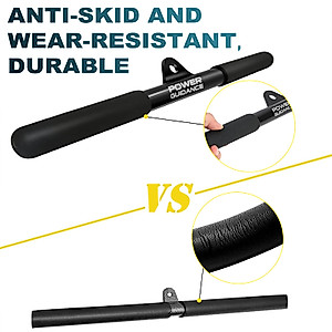 POWER GUIDANCE Triceps Pull Down Attachment, Cable Machine Accessories for Home Gym, LAT Pull Down Attachment Weight Fitness