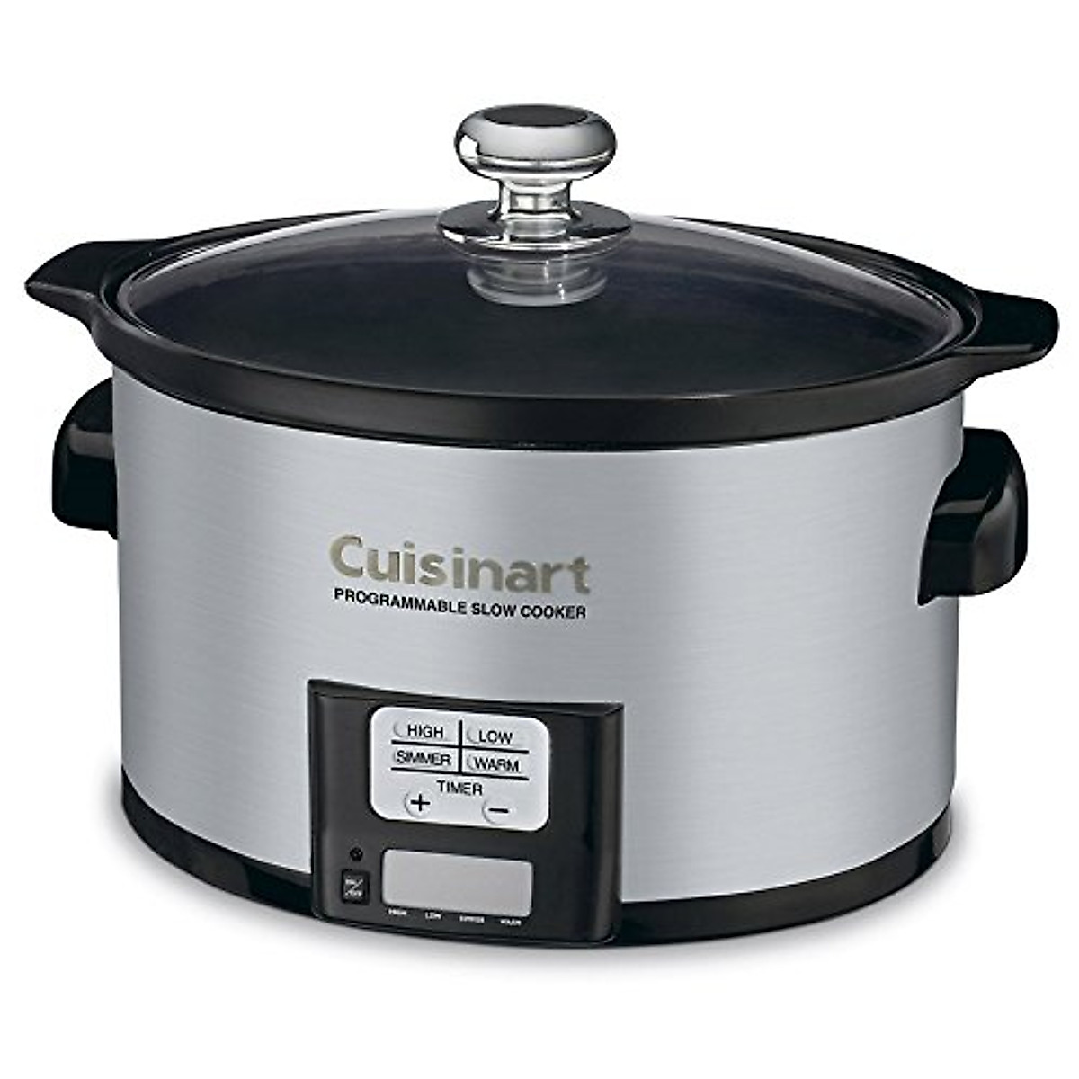 Cuisinart PSC-350 3-1/2-Quart Programmable Slow Cooker, Silver, 9-1/2 in H x 9.1 in W x 12.67 in L