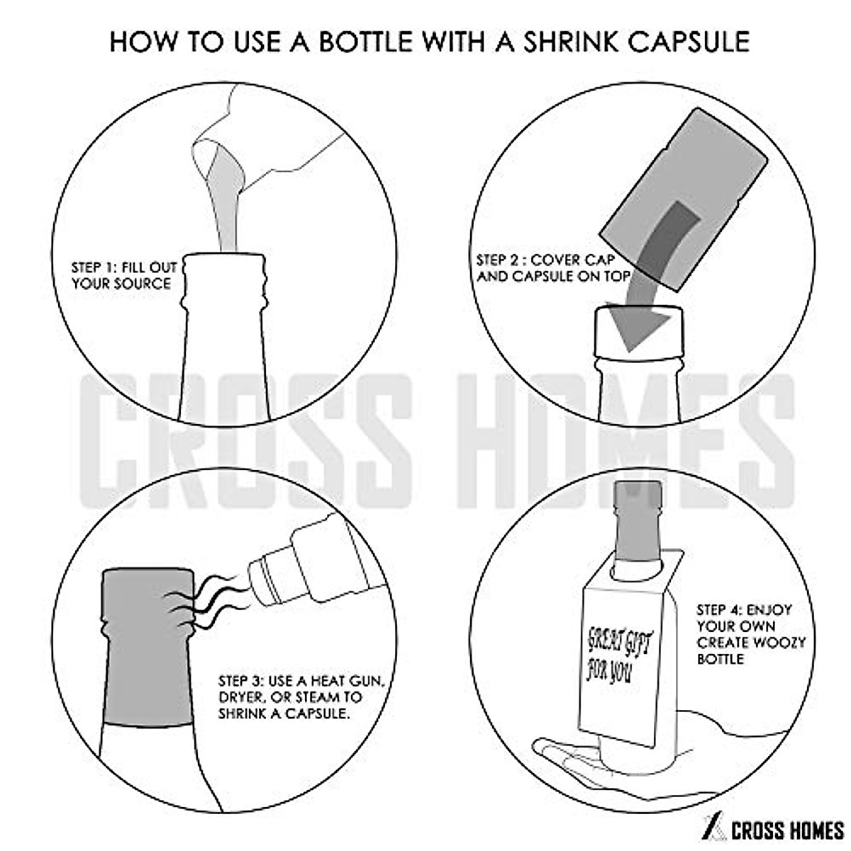 Glass Bottle, Hot Sauce Bottles Woozy bottles Empty 3 Oz 30 sets with Shrink Capsules Dripper Inserts Screw Caps, mini liquor bottles Small glass bottles sauce bottle mini wine bottles with lids Black