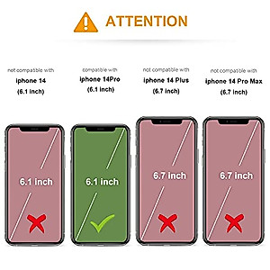 KIHUWEY Compatible with iPhone 14 Pro Case Wallet with Credit Card Holder, Flip Premium Leather Magnetic Clasp Kickstand Heavy Duty Protective Cover for iPhone 14 Pro 6.1 Inch (Black)