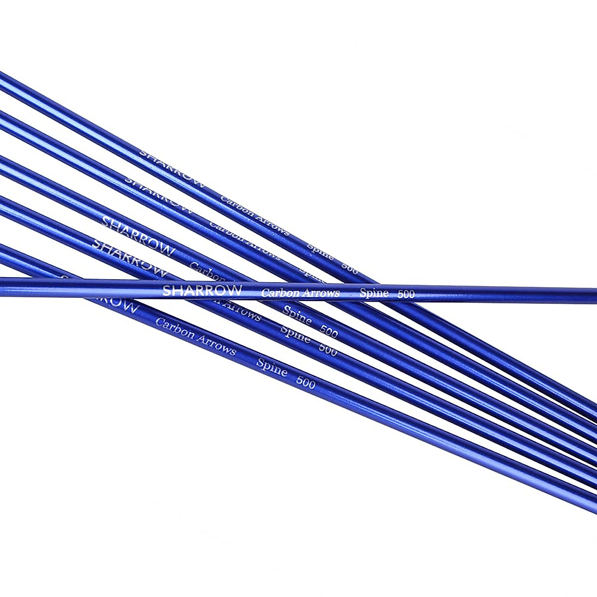 ZSHJGJR Archery 30 Inch Carbon Arrow Shafts 500 Spine ID 6.2mm Carbon Bare Shafts for Compound Bow Recurve Bow 6/12pcs (blue, 24)