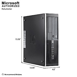 HP Elite PC Desktop Computer Package - Intel Quad Core i5 3.1GHz, 8GB RAM, 500GB, 19inch LCD Monitor, Keyboard, Mouse, DVD, WiFi Adapter, Windows 10 Professional (Renewed)