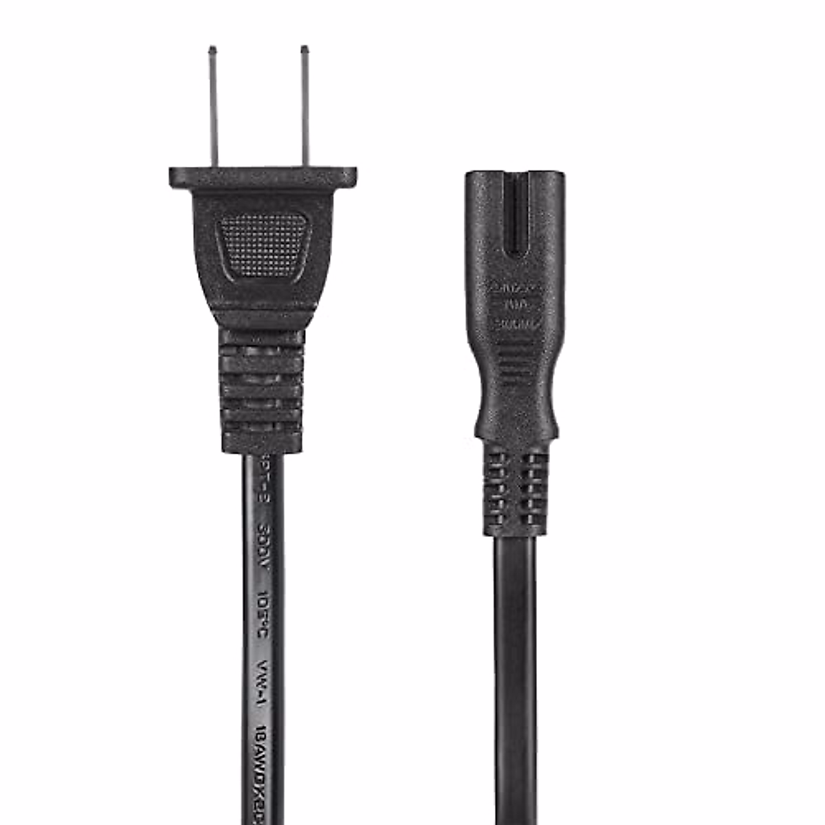 AC Power Cord for TCL Roku Sharp Insignia Hisense Smart LED LCD HD TV 2 Prong Power Cable