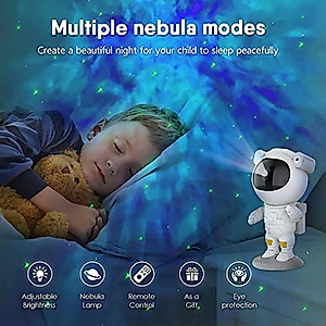 Astronaut Galaxy Star Projector Starry Night Light, Astronaut Light Projector with Nebula,Timer and Remote Control, Bedroom and Ceiling Projector, Best Gifts for Children and Adults
