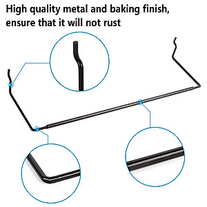 Paper Towel Holder for Pegboard, Extendable, Fit Any Standard Pegboard, 2 Packs, Black