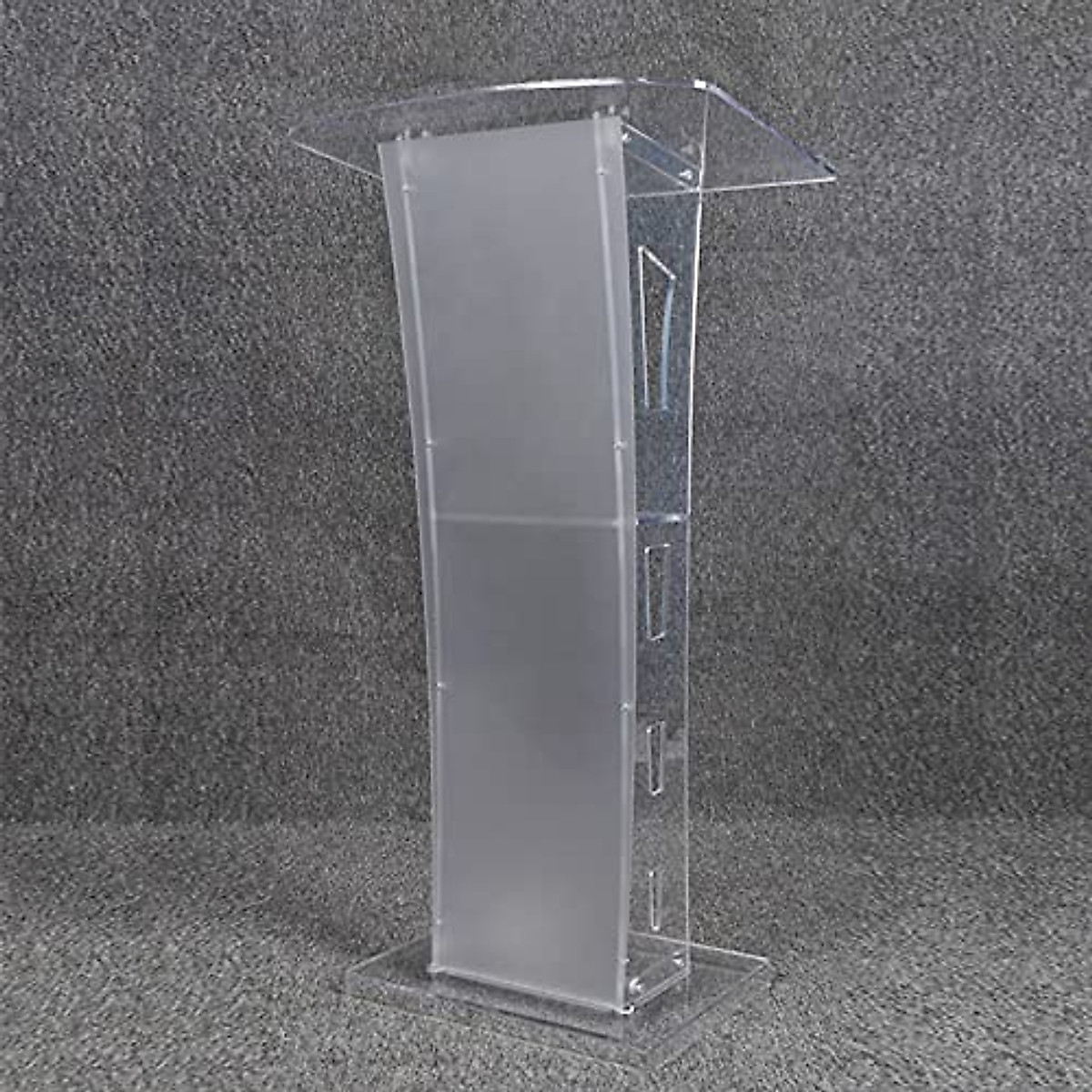 EESHHA Lectern Podium Stand Acrylic Lectern Podiums, Church Clear Pulpit Podium, Heavy-Duty Lecture Stand with Edge Stopper, Wedding Restaurant Lecterns Stand