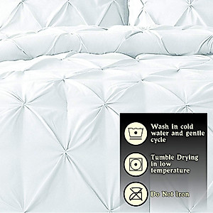 Crown Collection Luxuriate Hotel 1000-TC Hypoallergenic Ultra Soft 100% Egyptian Cotton Super King Plus 120X120 Dark Gray Solid Pinch Plated Duvet Cover with Zipper Colser & 2pcs Pillow Case Set