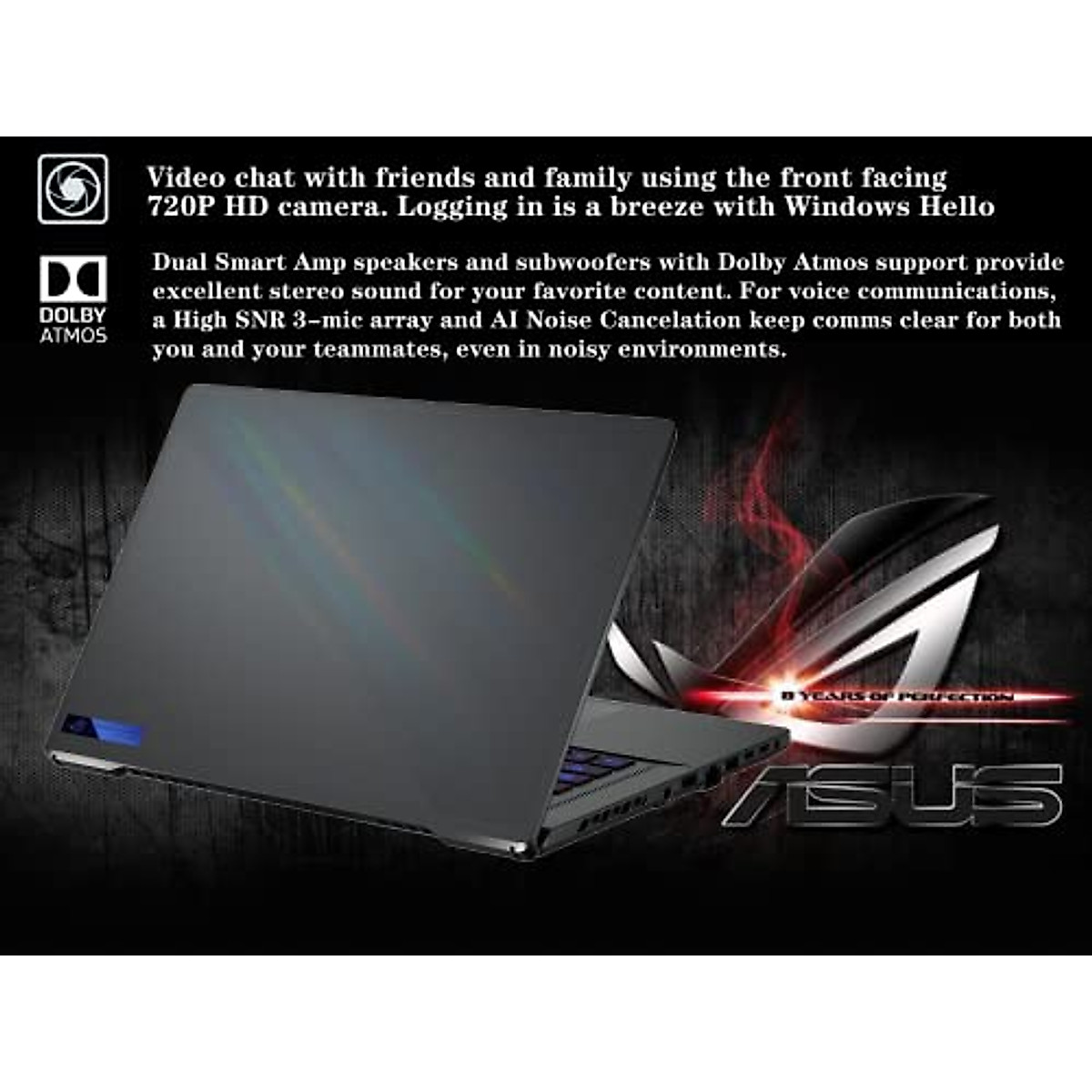 Asus 2023 ROG Zephyrus 15.6/ inch WQHD 165Hz Gaming Laptop, AMD Ryzen 9 6900HS, 40GB DDR5 RAM, 4TB PCIe SSD, RGB Backlit Keyboard, GeForce RTX 3060, Win 11, Gray, 32GB SnowBell USB Card