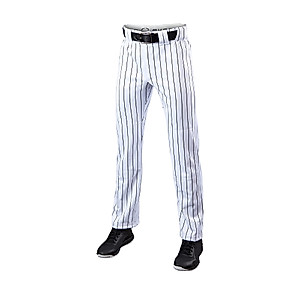 EvoShield Adult Salute Pinstripe Open Bottom Pant - White/Black, Size Small