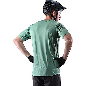 Troy Lee Designs Cycling MTB Bicycle Mountain Bike Jersey Shirt for Men, Drift Jersey SS (Glass Green, Large)