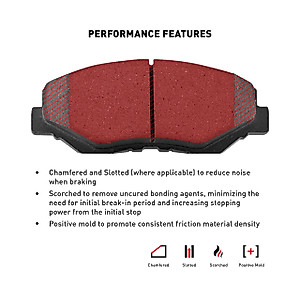 Dynamic Friction Company Front Rear Brake Pads and Rotors Kit| Brakes Rotors| 5000 Advanced Brakes and Rotors Kit Front and Rear| Hardware| Fit 2013-2024 INFINITI JX35, QX60, Nissan Pathfinder, Murano
