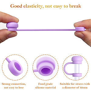 4Pcs Straw Covers Cap for 40-20 Oz Stanley Tumbler with Handle, 0.4in 10mm Soft Silicone Straw Toppers Protector Lid for Stanley Cup Accessories, Dust-proof and Leak-proof Reusable Straw Tips Lids