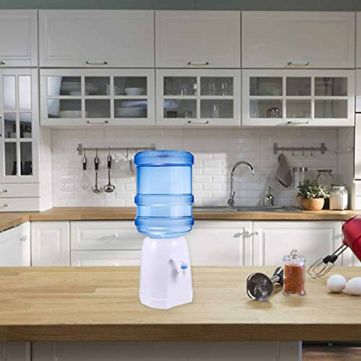 DOITOOL Hot Cold Water Dispenser Top Loading Water Dispenser Desktop Water Cooler Dispenser Hot or Cold Water Cooler Drinking Fountain Filtered Water Dispenser