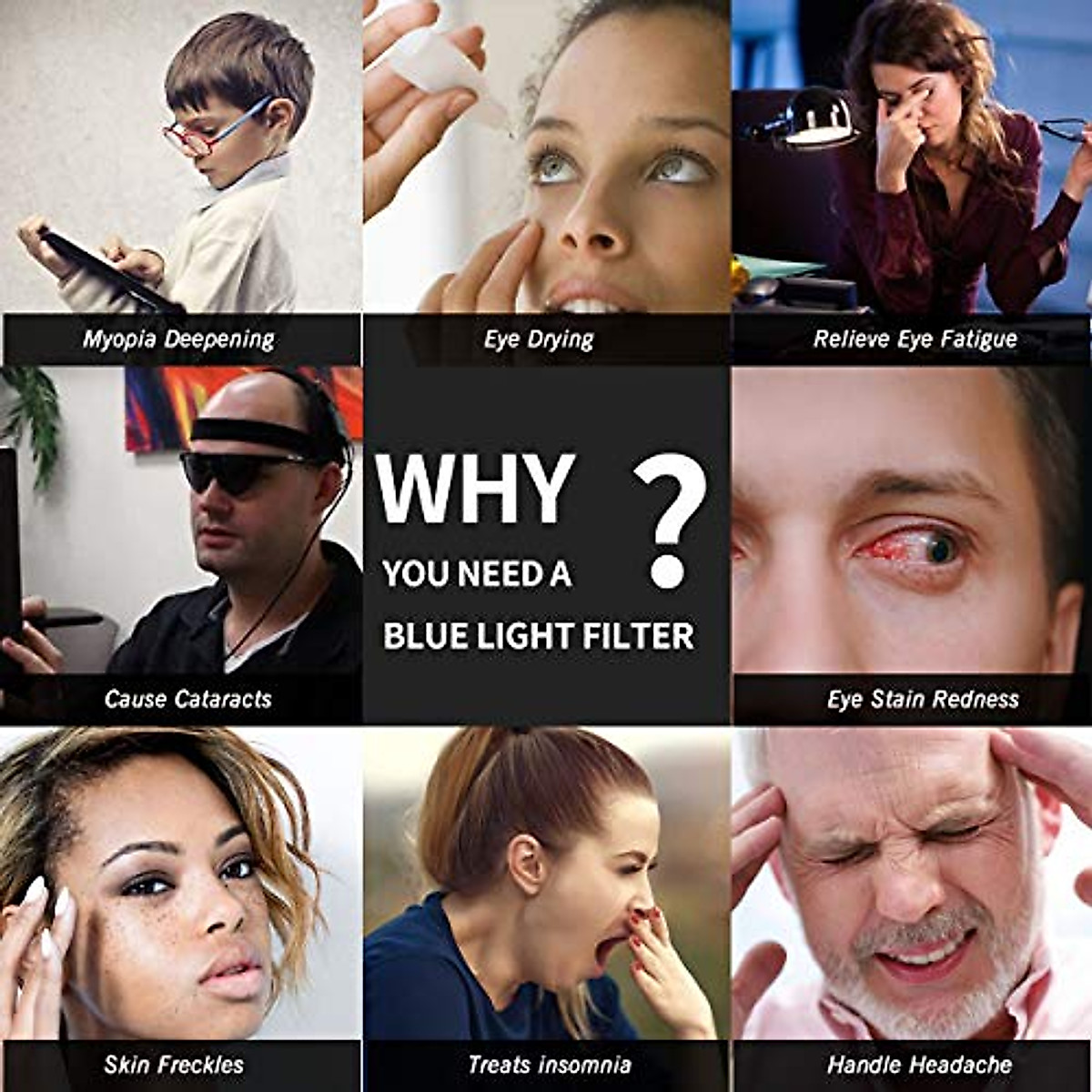 iKammo 2 Pack 14 Inch Laptop Screen Protector Anti Blue Light Anti Glare for Dell Latitude 14/ Dell Inspiron 14/ Lenovo IdeaPad 3 14"/ HP Pavilion/Chromebook 14/ Stream 14/ Probook with Webcam Cover