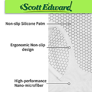 Scott Edward Mens Golf Glove, No-Slip, Breathable, Soft, Worn on Left Hand White Palm (XXL)