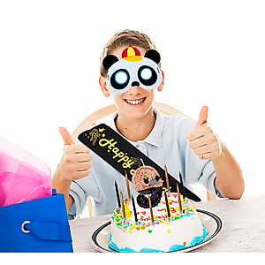 Birthday Candles 4, Number 4 Black Bat Birthday Candles with 10 Pieces Cake Candles 4th Batman Birthday Party Supplies