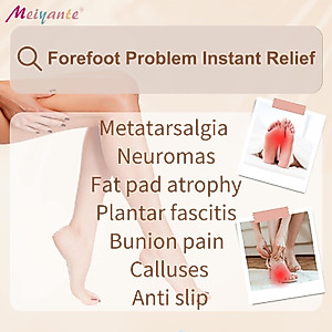 Metatarsal Pads Women | Heel Inserts for Women | Ball of Foot Cushions (2 Pairs Foot Pads) All Day Pain Relief and Comfort One Size Fits Shoe Inserts for Women Foot Pads Metatarsal Pads Women (Clear)