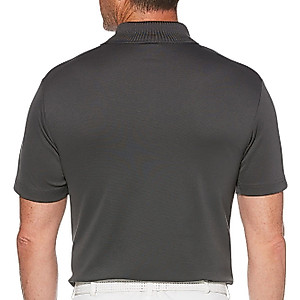 PGA TOUR mens Airflux Solid Mesh Short Sleeve Polo (Sizes - 4x) Golf Shirt, Asphalt, X-Large US