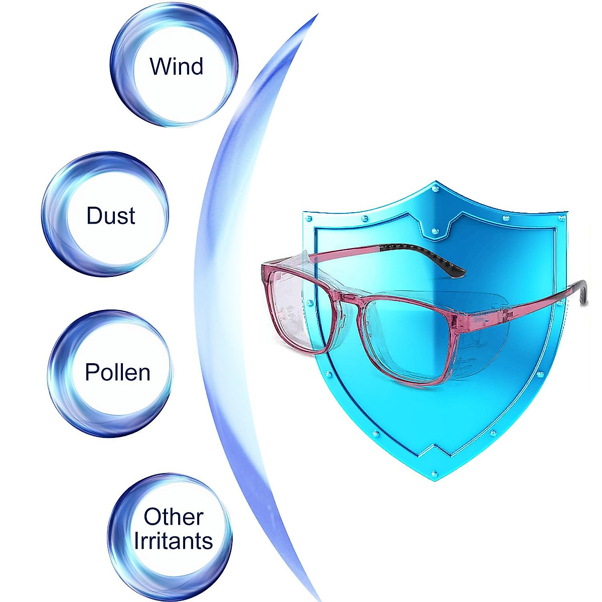 cosycare Hydrating Dry Eyes Glasses with Soft Silicone Moisture Chambers and Moisture Circulation Pad for Dry Eyes Symptoms (Dark)