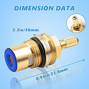 Faucet Cartridge for Hansgrohe 94008000 94009000, Widespread Faucet Replacement Cartridge Compatible with Hansgrohe Faucet, Cold Hot Faucet Cartridges