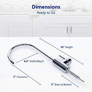 Express Water Modern Chrome Water Filter Faucet – Drinking Water Faucet – Reverse Osmosis Filtration System and Kitchen Sink Beverage Faucet – Simple 3-Piece Easy Install Faucet