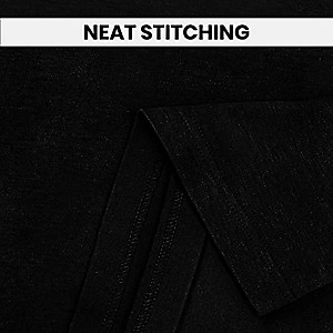 Utopia Wear Premium Mens Shirt, Cotton Blend Knitted Turtleneck Men T-Shirt Pullover Sweater, Black, XX-Large