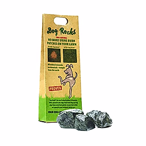 Dog Rocks - Prevent Grass Burn Spots by Pet Urine, Save Your Lawn from Yellow Marks, 3 Bags of 200g Each (6 Month Supply Total)