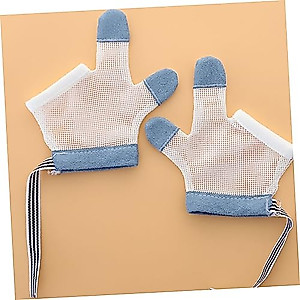 KESYOO 2 Pairs Anti-eating Gloves Babyproofing Kits Baby Tools Nail Biting Gloves Anti Thumb Sucking for Infant Stop Nail Biting Nylon Anti-eating Hand Gloves Teething Mitten