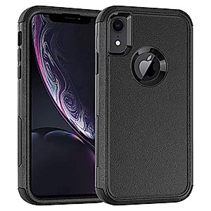 Co-Goldguard for iPhone XR Case, [Shockproof] [Dropproof] Heavy Duty Protection Case ，3 in 1 Non-Slip case for Apple iPhone XR, Black