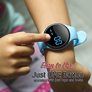 Potty Training Watch for Kids V1 – A Water Resistant Potty Reminder Device for Boys and Girls to Train Your Toddler with Fun/Musical and Vibration Interval Reminders with Potty Training eBook (Blue)