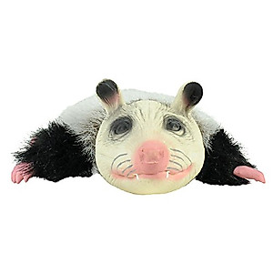 Hyper Pet Real Skinz Plush Dog Toy with Squeaker, Opossum, for All Breed Sizes