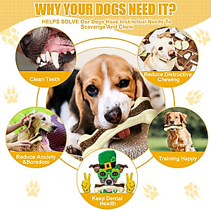 Sosation Beef Flavor Dog Chew Toy, 4 Pcs Nylon Chew Bones for Aggressive Chewers, Large (Dental Health, Large Breeds)