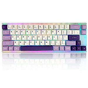 AHHC PBT Japanese Keycaps - Ocean Custom , 123 Keys XVX Profile Keycaps Full Set, for Cherry Gateron MX Switches Mechanical Keyboard (Purple)