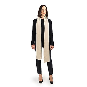 Dalle Piane Cashmere - Broad Scarf 100% cashmere - Made in Italy - Woman/Man, Color: Beige, One size