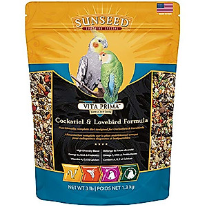 Sunseed 49030 Vita Prima Sunscription Cockatiel And Lovebird Food - High-Variety Formula, 3 LBS