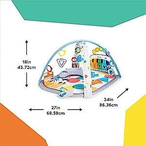 Baby Einstein 4-in-1 Kickin' Tunes Music and Language Play Gym and Piano Tummy Time Activity Mat