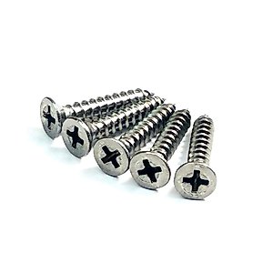 Hinge Outlet Satin Nickel Wood Screws for Hinges 9 x 1 Inch - 24 Pack