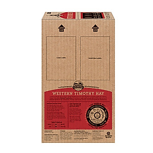 Oxbow Animal Health Western Timothy Hay - All Natural Hay for Rabbits, Guinea Pigs, Chinchillas, Hamsters & Gerbils-Veterinarian Recommended- Digestive & Dental Health- Grown in the USA- 9lb.