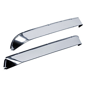 Auto Ventshade AVS 52008 Ventshade Xtra Wide with Smooth Silver Finish, 2-Piece Set for 1999-2016 International Eagle 9300-9400 & Transtar 4200-4300, 1972-2010 Paystar 5000