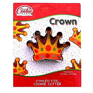 Crown Cookie Cutter - Premium Food-Grade Stainless Steel, Dishwasher Safe
