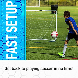 Franklin Sports Soccer Replacement Goal Nets and Soccer Goal Straps - Replacement Soccer Net For 6'x4' Soccer Goals