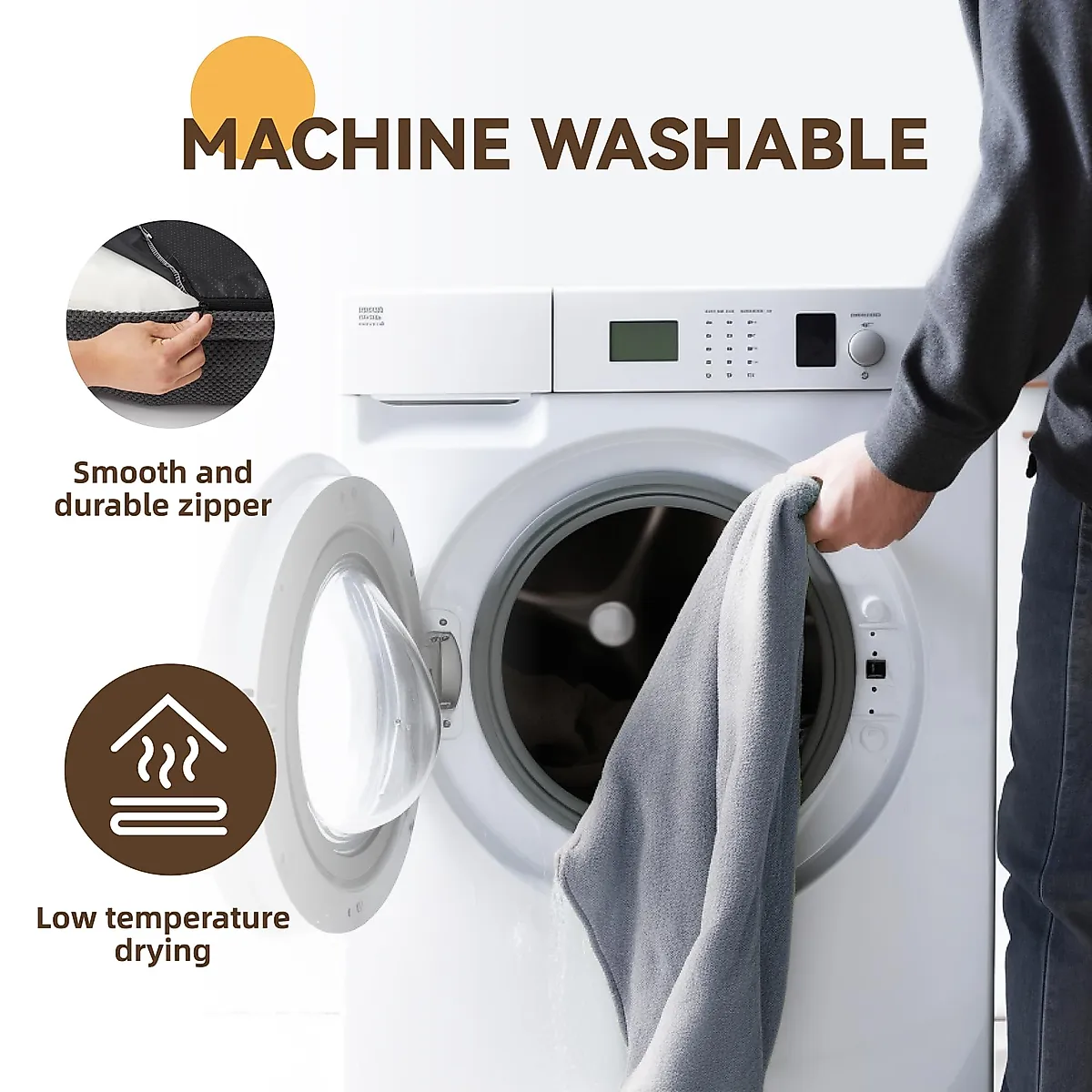 Miorun Dog Bed for Medium Dogs, Orthopedic Washable Oval Dog Couch Bed with Sides Soft Calming Sleeping Puppy Bed Durable Pet Cuddler with Anti-Slip Bottom, M