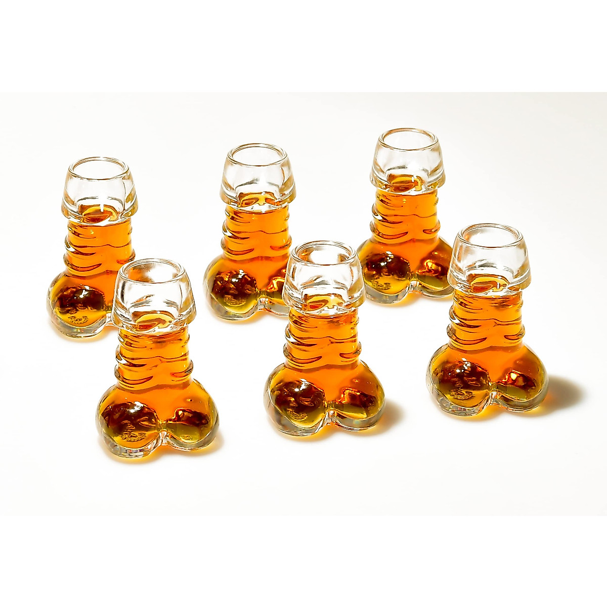 Shot glasses, glasses set 6 pack for whiskey, vodka, tequila, liquor, bachelorette party, funny gifts, 1.35 oz/40 ml -each