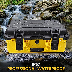 Air Compressor Case for DEWALT 20V MAX Tire Inflator DCC020IB - Waterproof, Dustproof, Shockproof Air Pump Hard Storage Carrying Bag for DEWALT Tools, Battery & Charger - Case Only