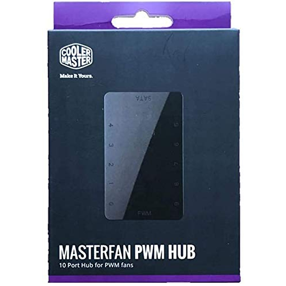 MasterFan hub 1 to 10 4PIN SATA PWM Fan Hub, Chassis Fan Cable hub Adapter, Strong Magnet adsorption is not Easy to Fall Off