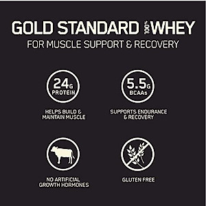 Optimum Nutrition Gold Standard 100% Whey Protein Powder, Double Rich Chocolate 2 Pound (Packaging May Vary)