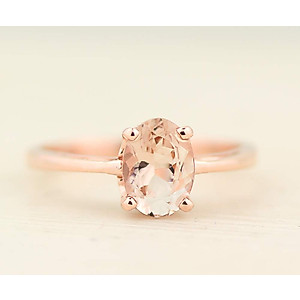 1ct Oval Morganite 14K Rose Gold Ring (7)