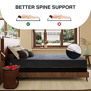 Dyonery California King 14 Inch Hybrid Memory Foam Mattress, Cooling Fabric Cover, Made in USA, CertiPUR-US Certified, Copper-Gel AeroFusion Memory Foam, Individually Pocketed Springs, 72”x84”