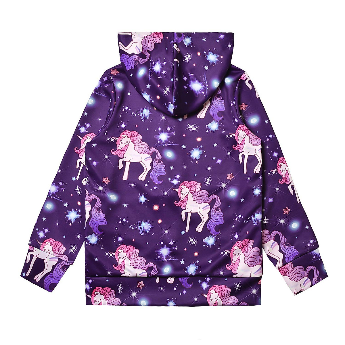 Star Unicorn Jackets for Girls 7-16 Zipper Hoodie Sweatshirt Christmas Clothes